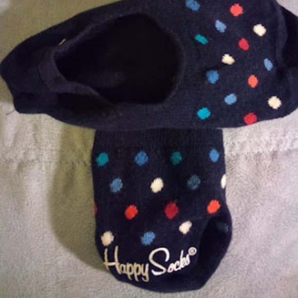 Happy Socks | Accessories | Happy Socks Navy Dotted Low Socks | Poshmark